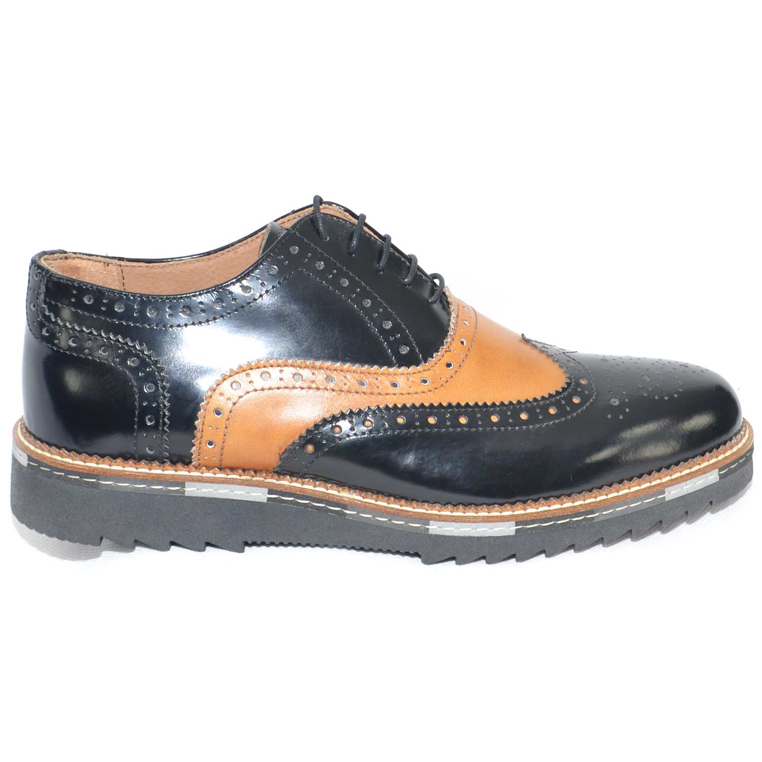scarpe uomo stringate vera pelle abrasivato nero cuoio made in italy ...