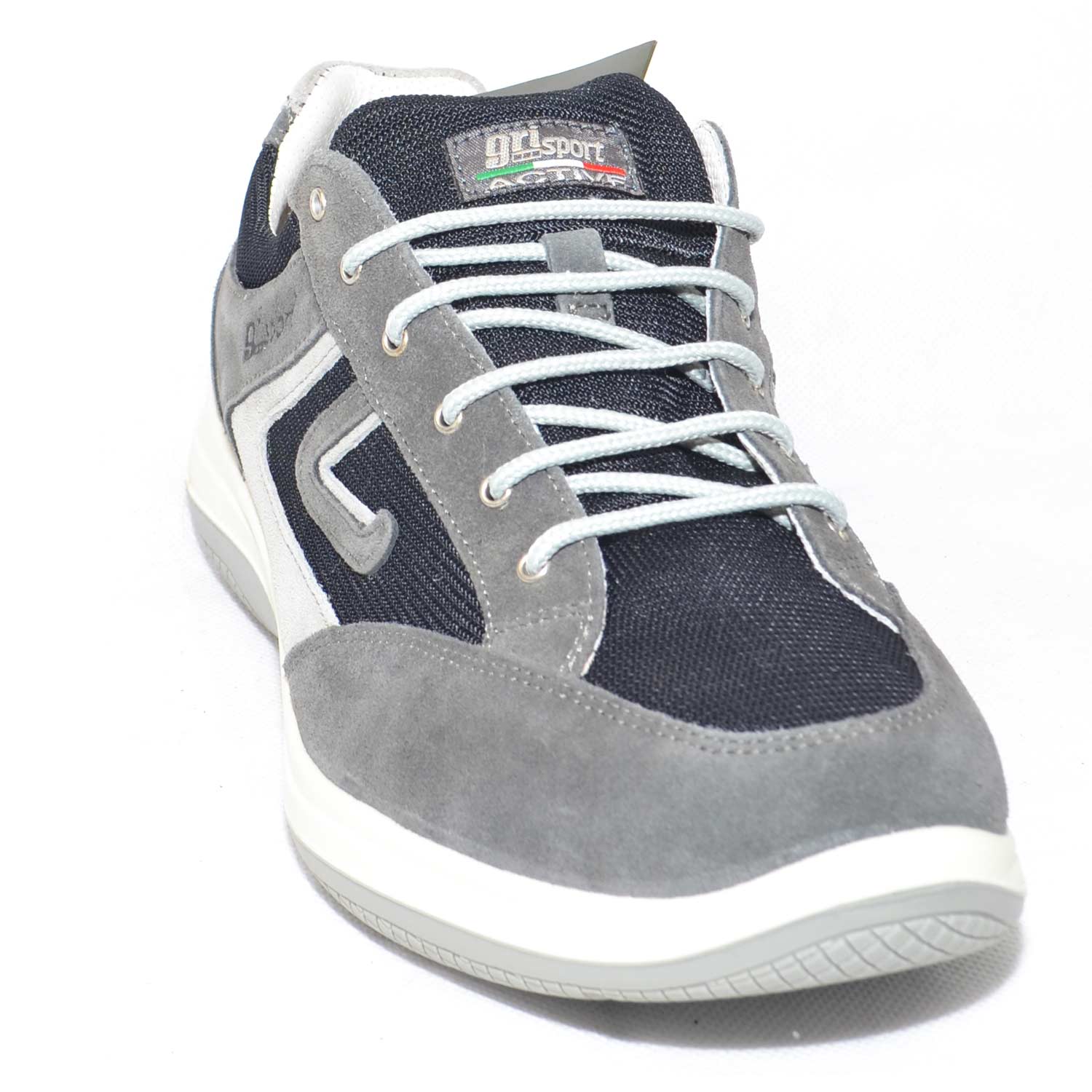 Scarpe uomo light step grisport calzature shork vesuvio grigio camoscio ...