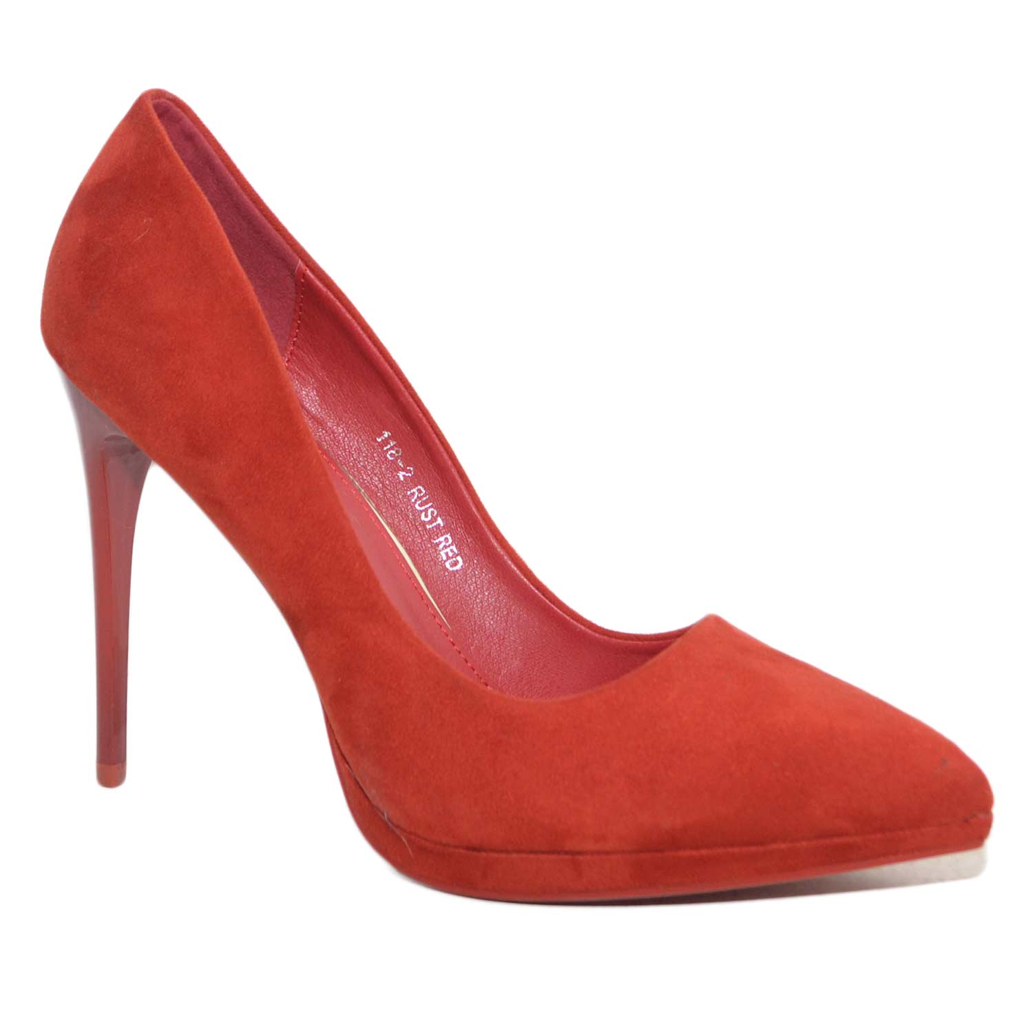 scarpe donna eleganti decollete' in camoscio fragola con plateau e ...