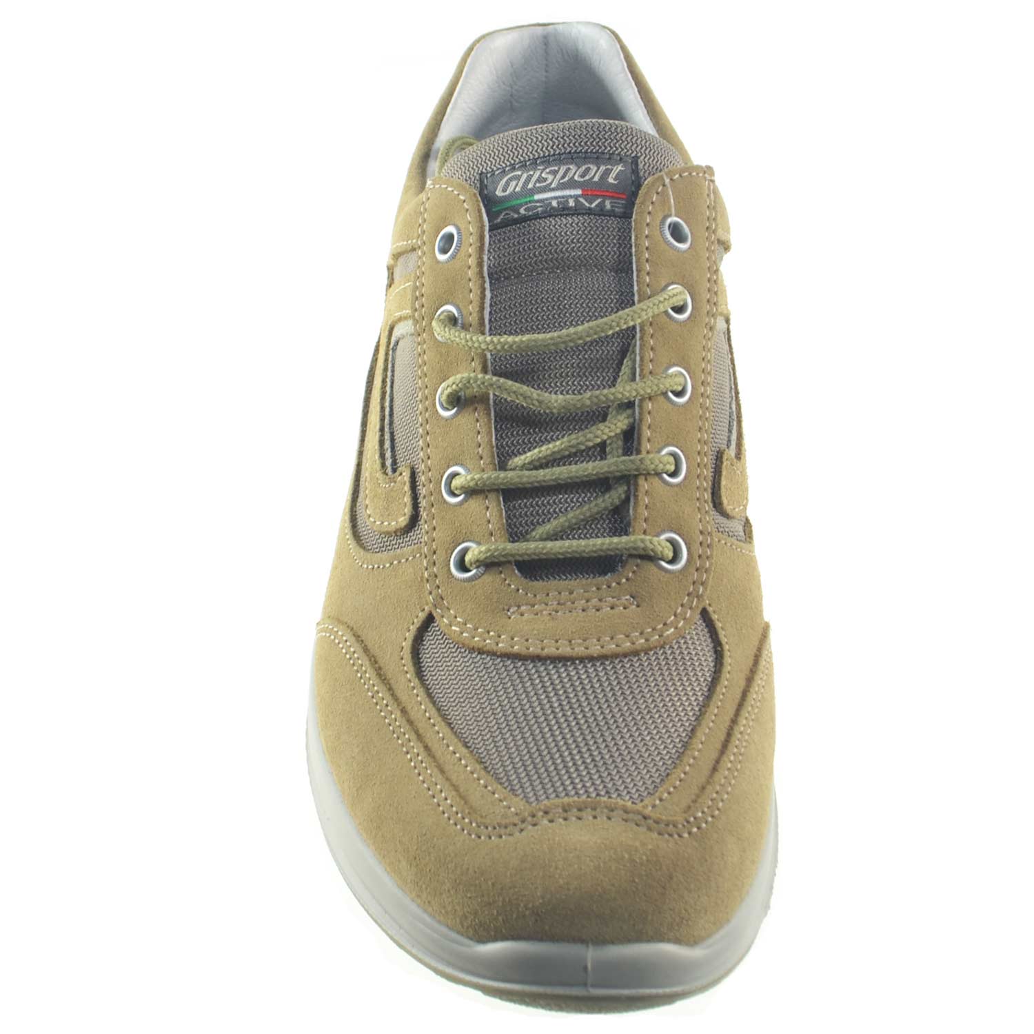 Scarpe uomo light step man grisport beige tessuto e vera pelle ...